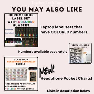 Classroom Laptop Label for Classroom Organization With Color Coded ...