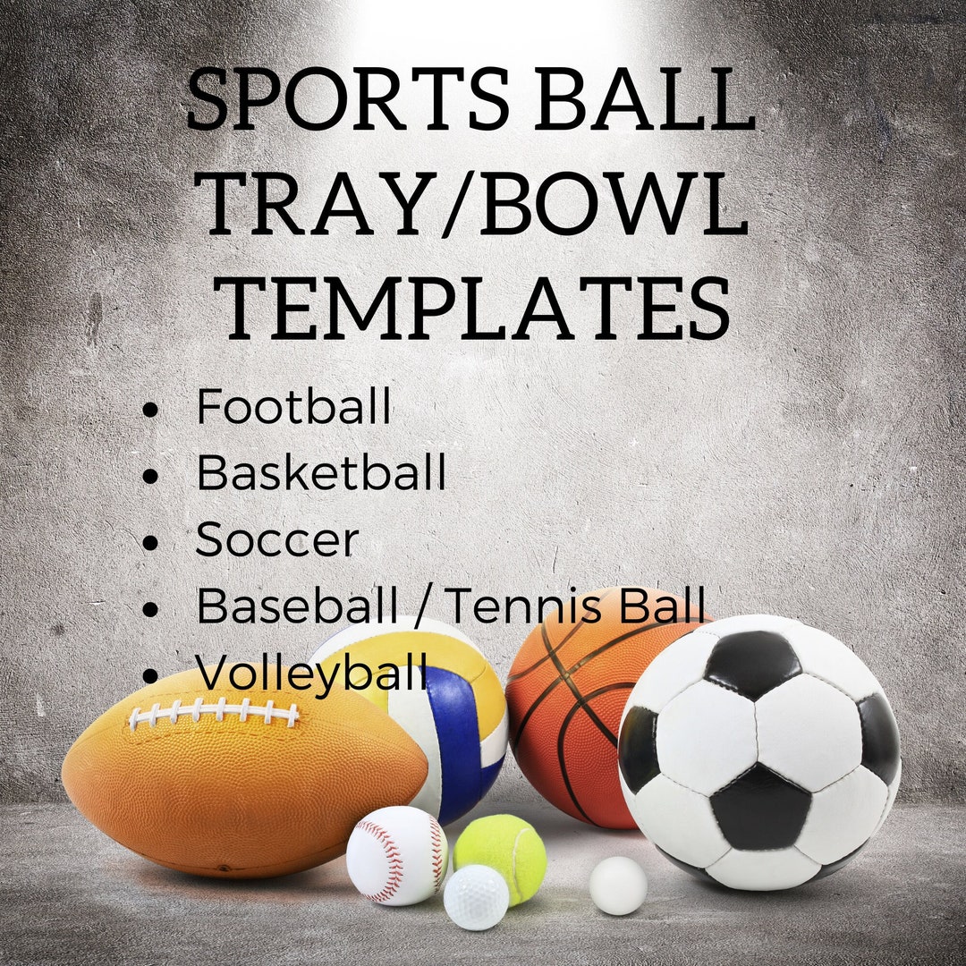 Sport Ball Router Templates for Charcuterie, Cheese or Snacks - Laser ...