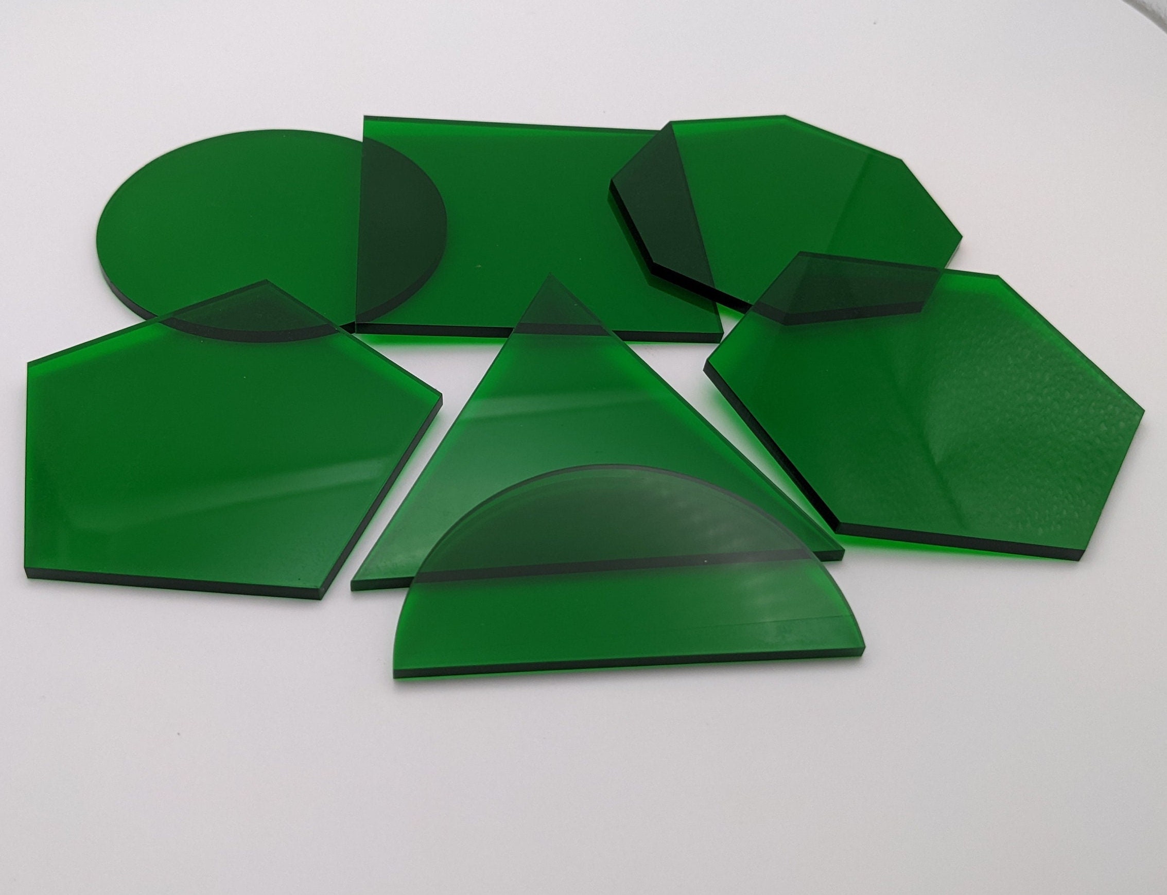 Transparent GREEN Acrylic SHAPES for Crafts Multiple Sizes - Etsy