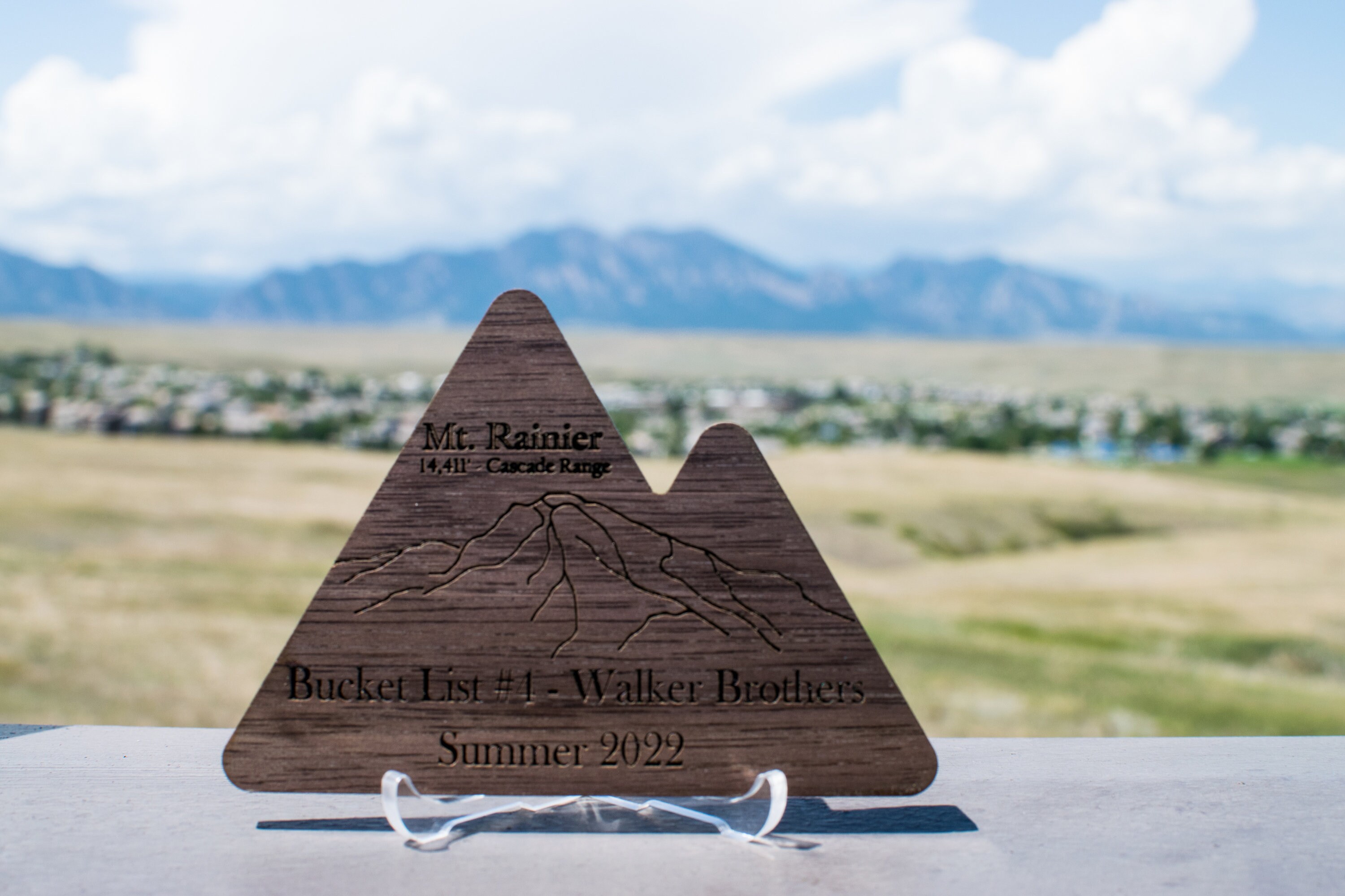 Personalized Mountain Summit Token- Colorado, California and Washington ...