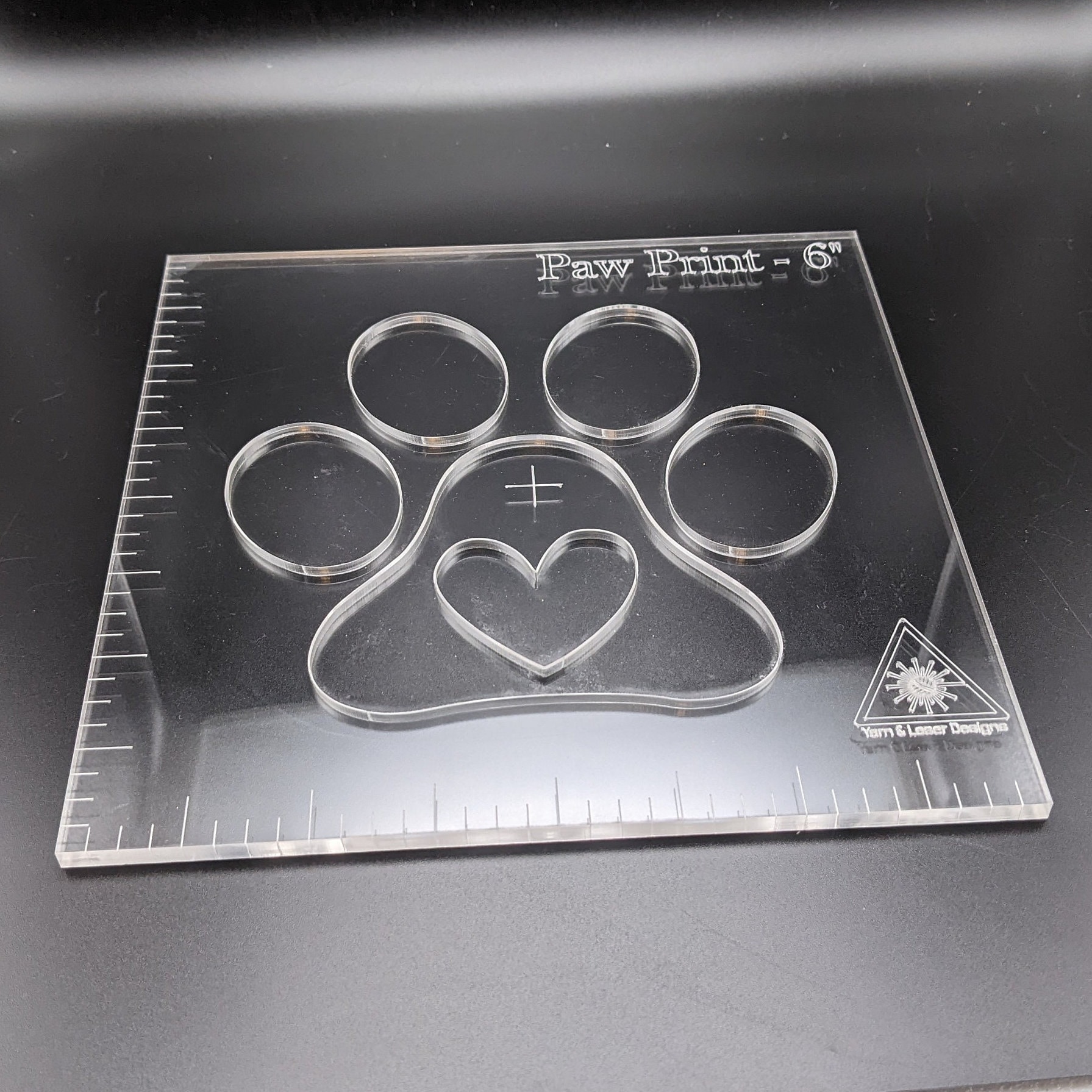 Paw Print Clear Acrylic Router Template Laser Cut - Etsy