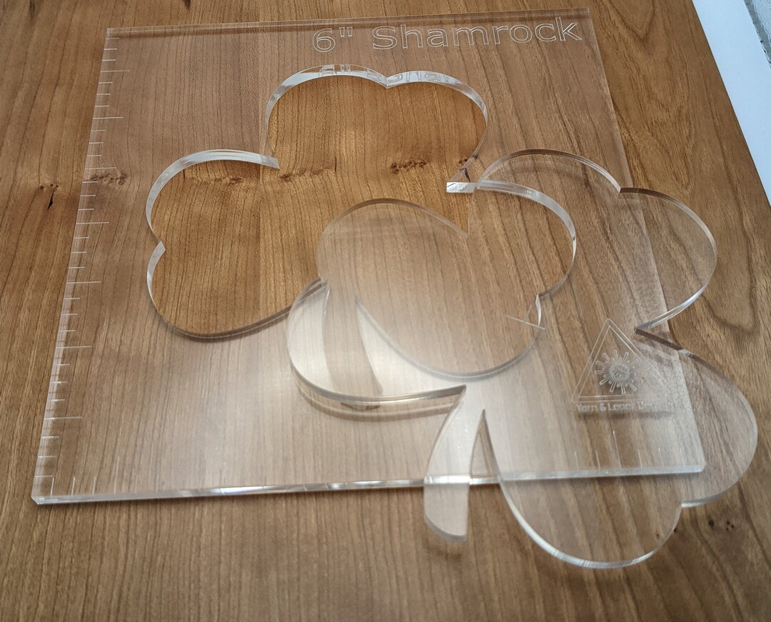 Acrylic Shamrock Router Template - 6" and 2"-4" Templates - Etsy