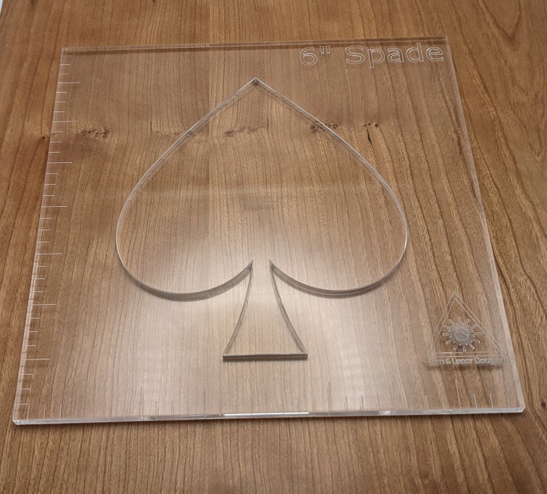 Acrylic Playing Card Suits Router Templates Hearts Spades - Etsy