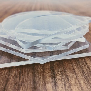 Clear Acrylic Shapes for Crafts - Multiple Sizes - 1/8" Thick - Laser ...