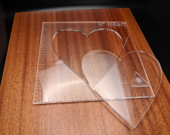 Acrylic Template Heart - Etsy