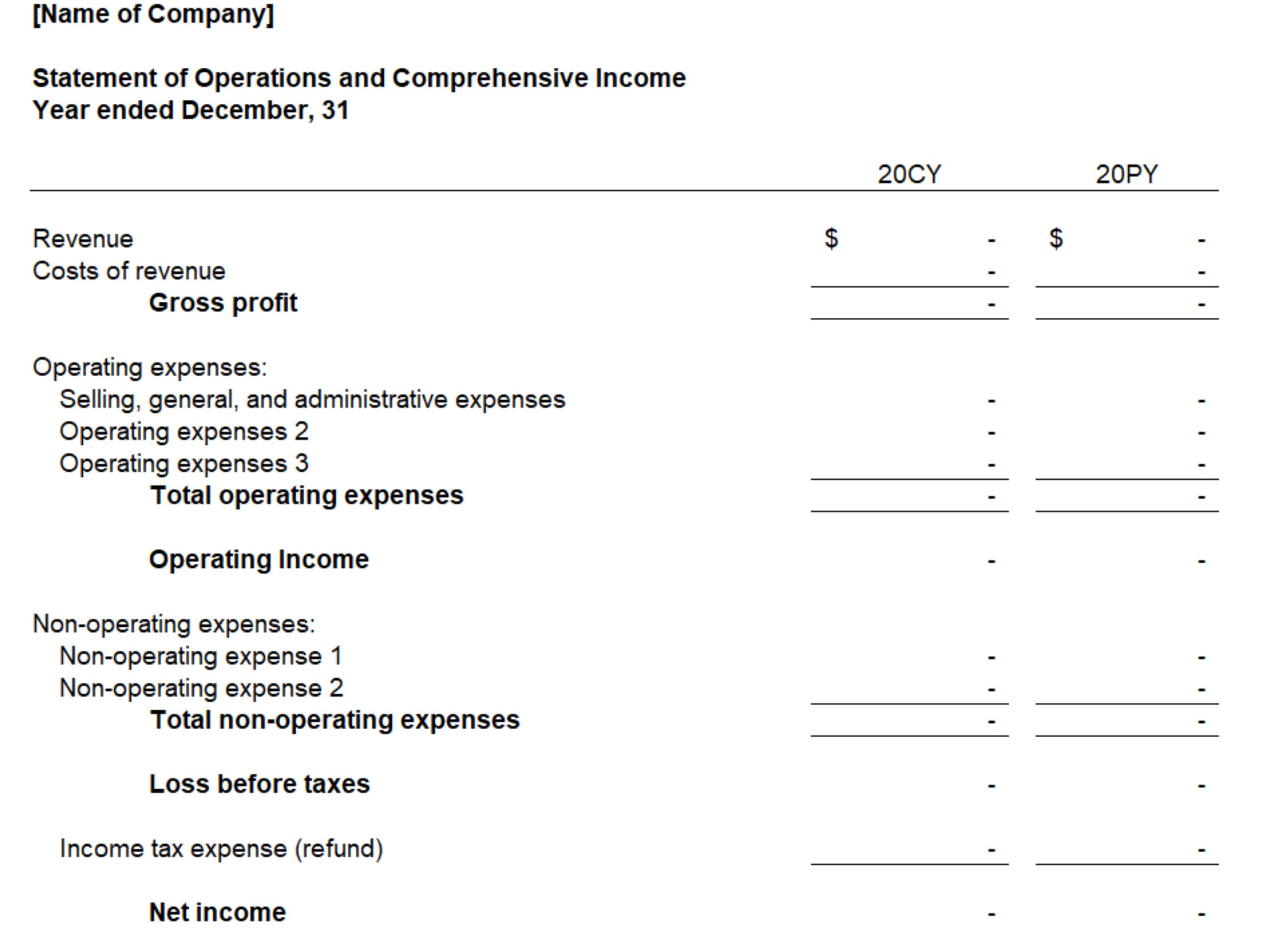 Complete Financial Statements Template - Effortless Reporting Solution ...