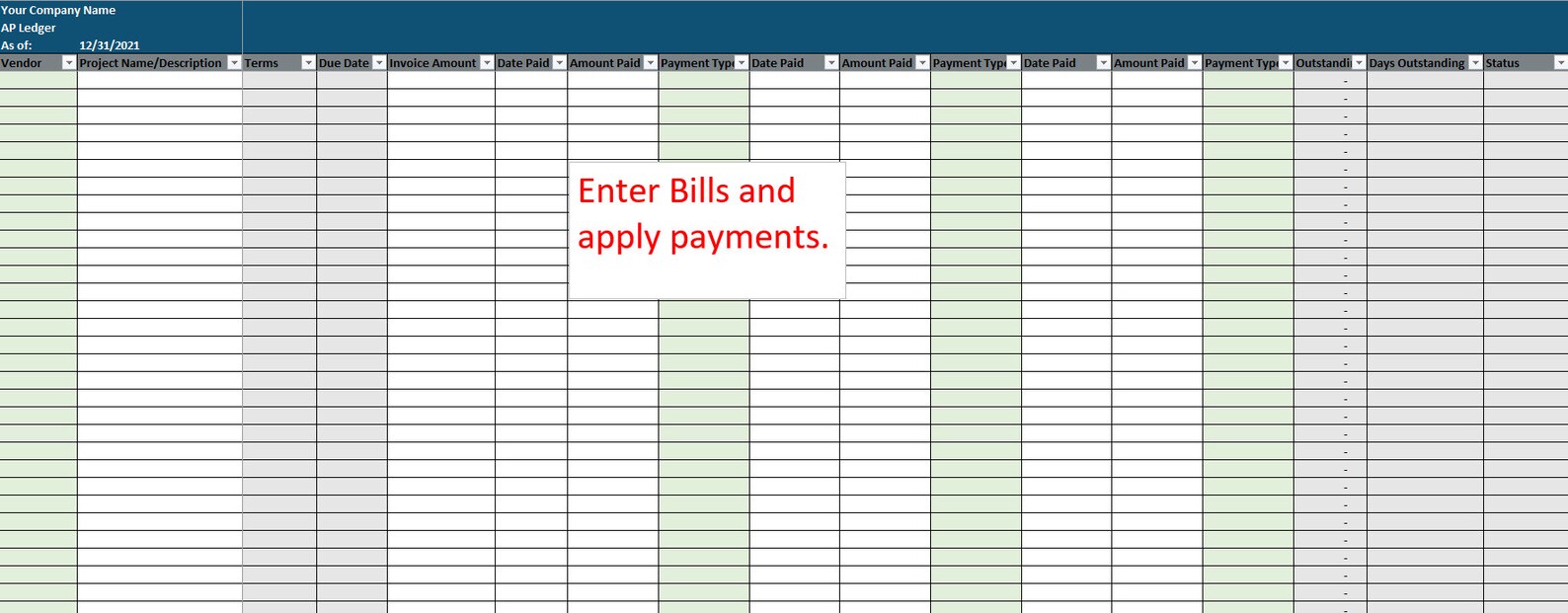 Accounts Payable Tracking Spreadsheet | Stay Organized and Streamline ...