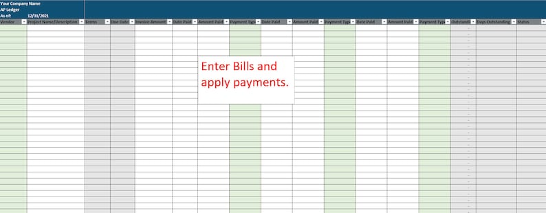 Accounts Payable Tracking Spreadsheet | Stay Organized and Streamline ...