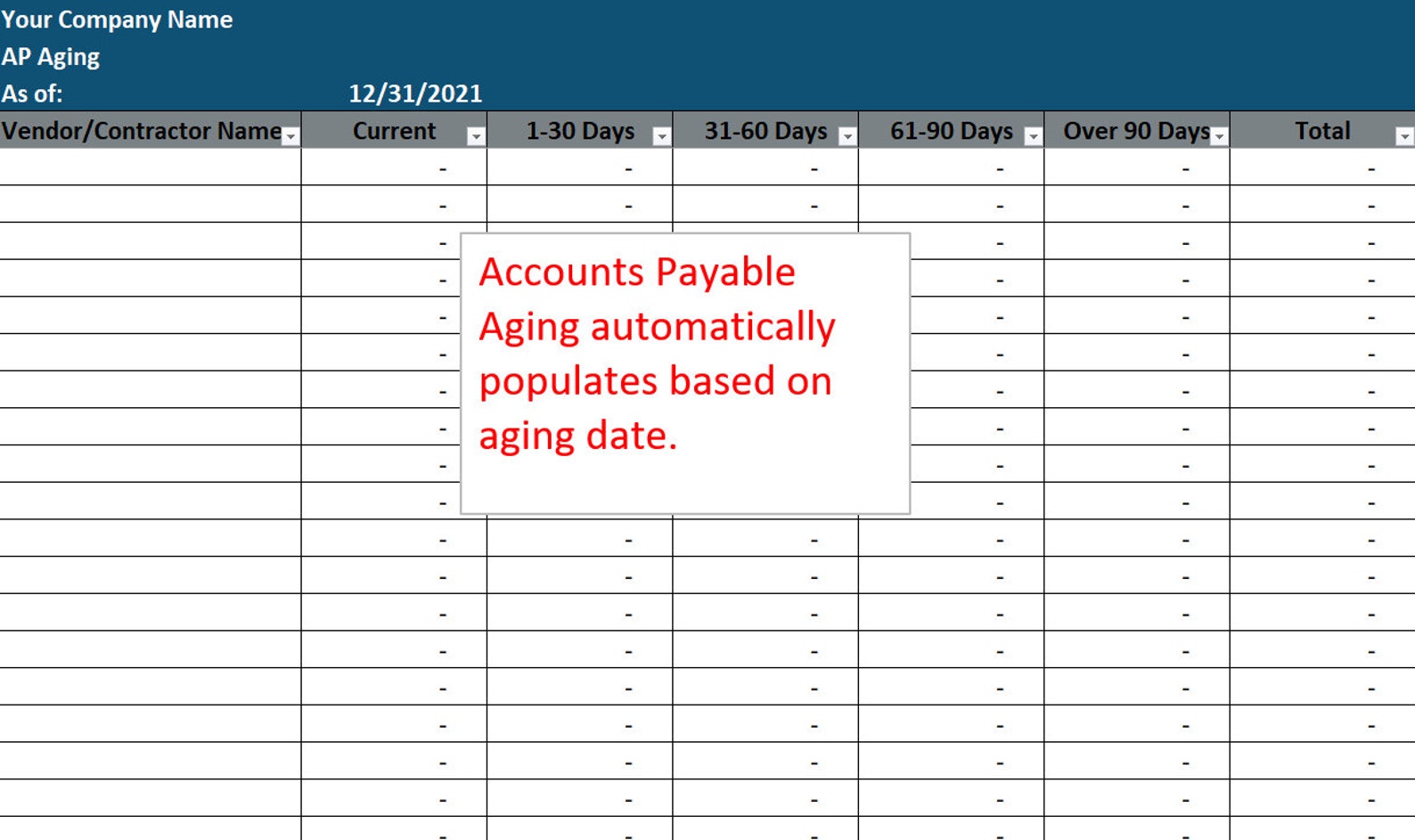 Accounts Payable Tracking Spreadsheet | Stay Organized and Streamline ...
