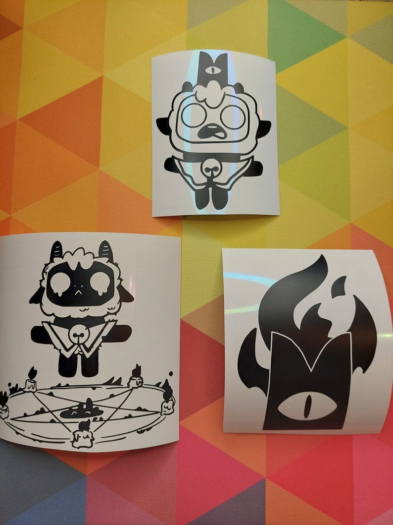 Cult of the Lamb Vinyl CAR DECAL Set - Etsy Canada