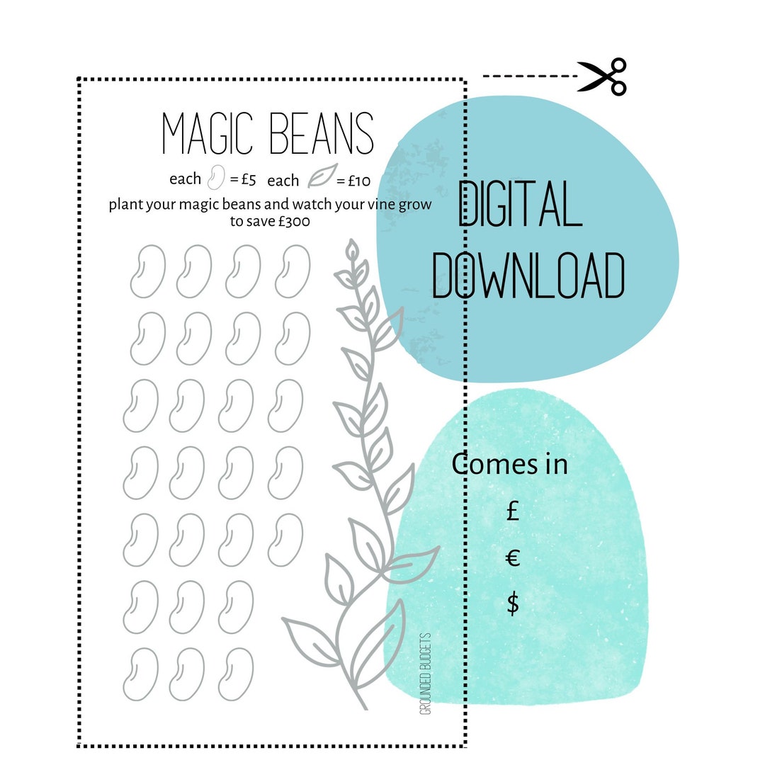 Downloadable Magic Beans Savings Challenge - Etsy