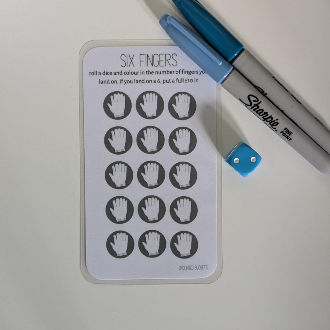 Six Fingers Dice Savings Challenge - Etsy