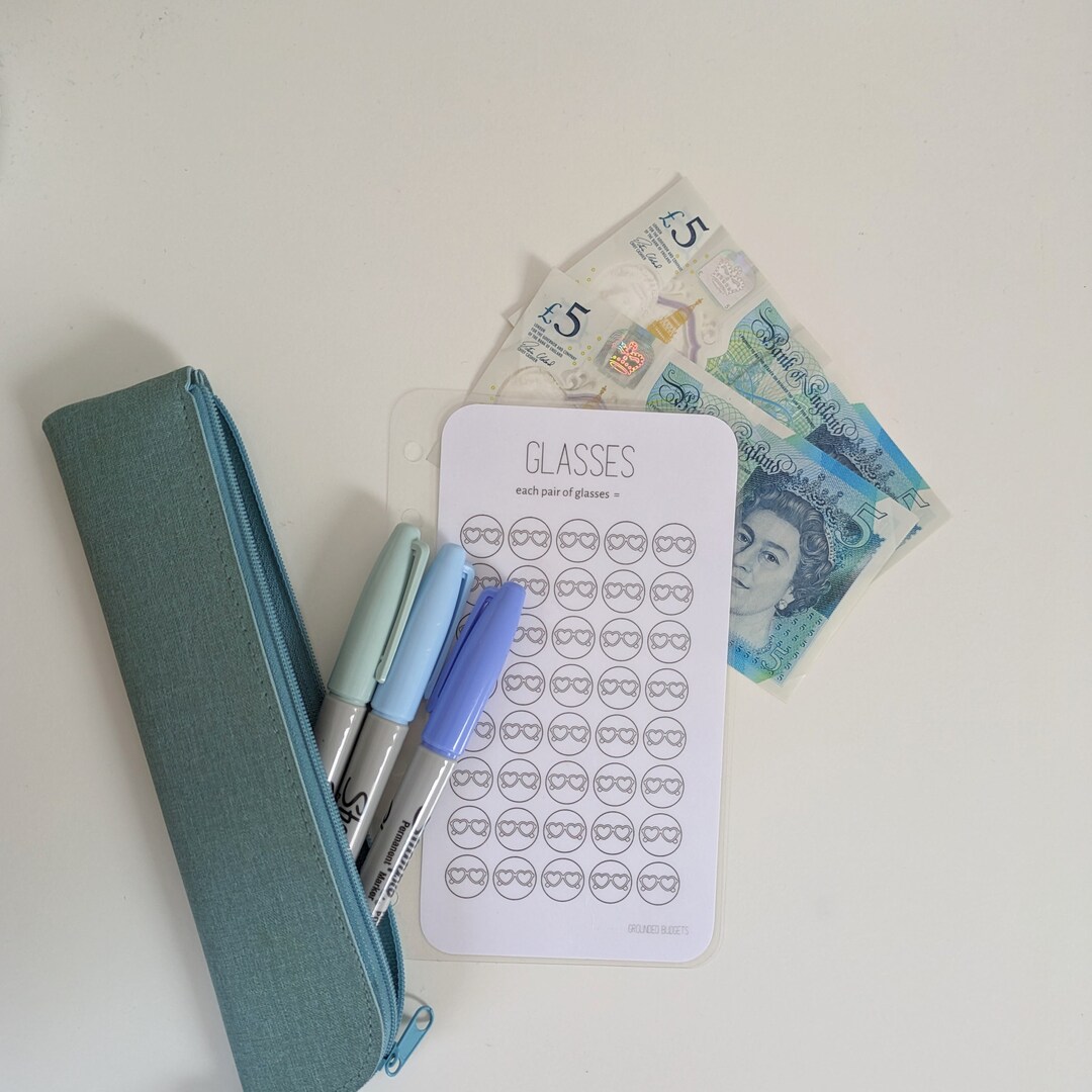 Glasses Savings Challenge minimalist Aesthetic - Etsy UK