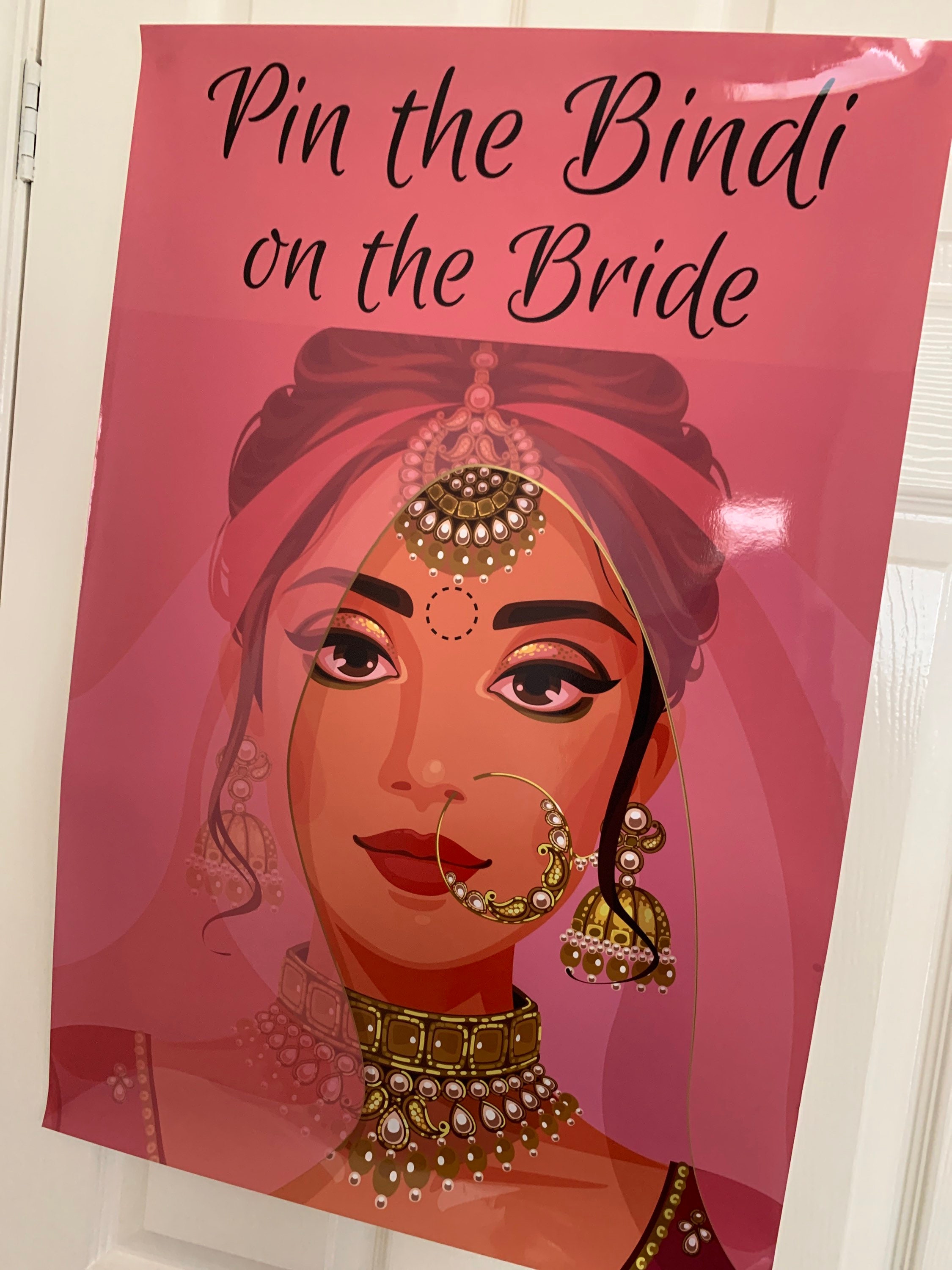 Pin the Bindi on the Bride Game - Etsy