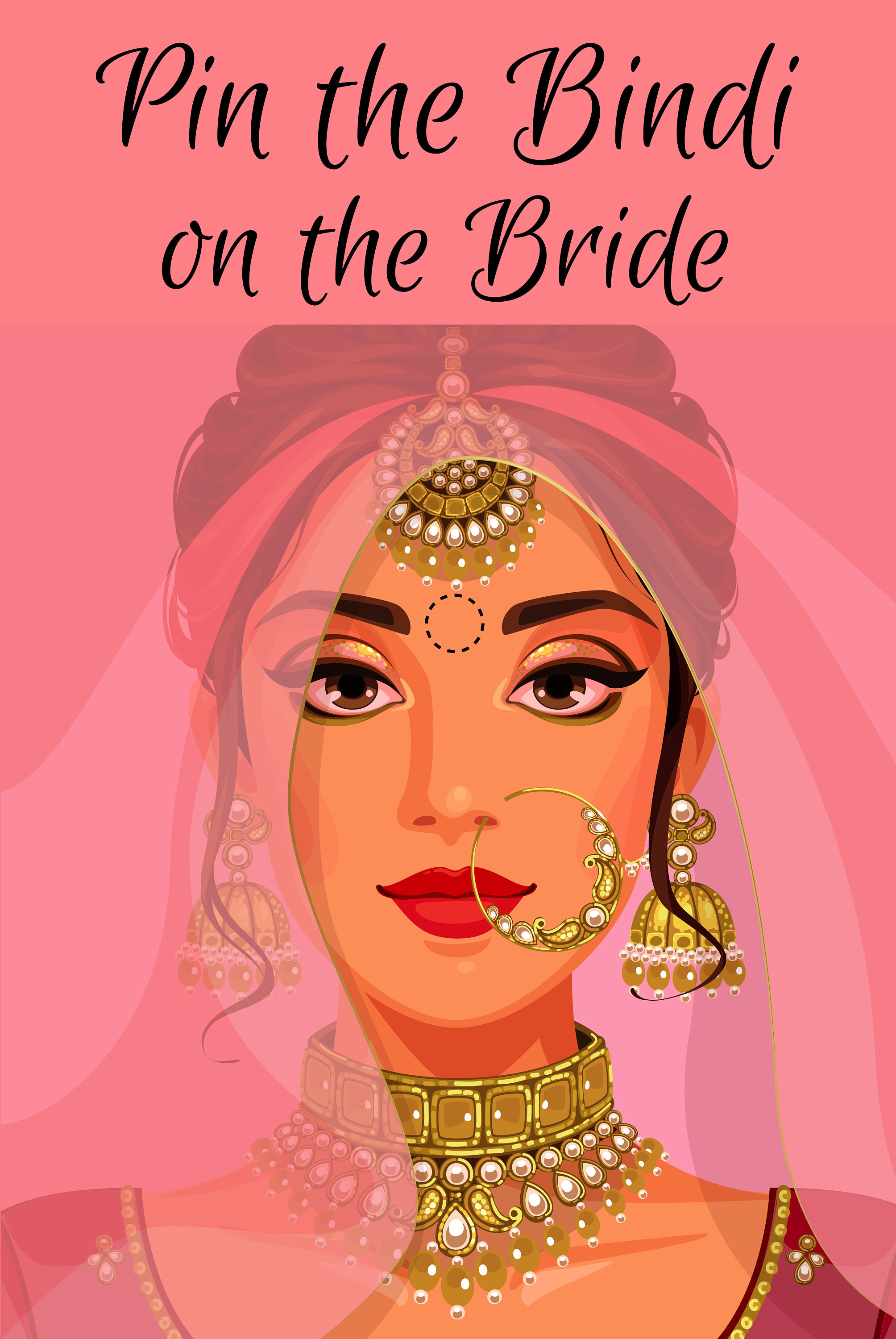 Pin the Bindi on the Bride Game - Etsy