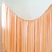 Peach Plastic Fringe Ceiling Install, Streamer Design, Wedding Decor ...