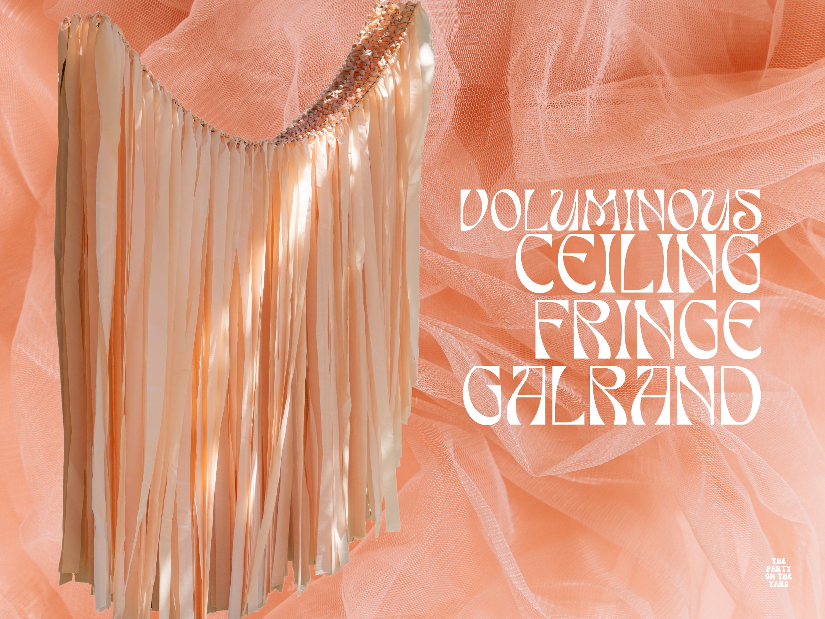 Plastic Fringe Ceiling Install, Voluminous Fringe Garlands, Fringes ...