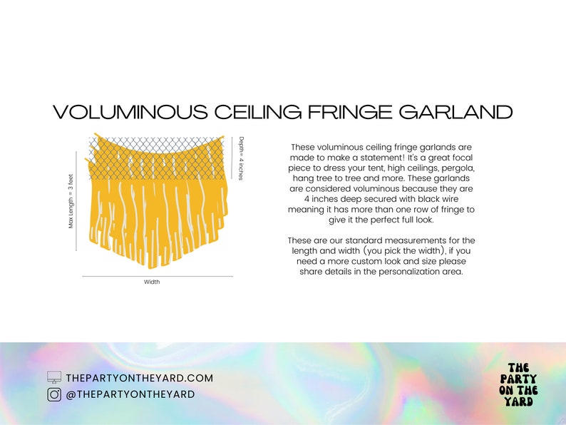 Wedding Decor, Plastic Fringe Ceiling Install, Voluminous Fringe ...