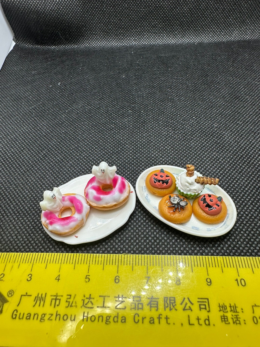Miniature Approx 1/6 Barbie Scale Halloween Ghost Bagels and Scary ...