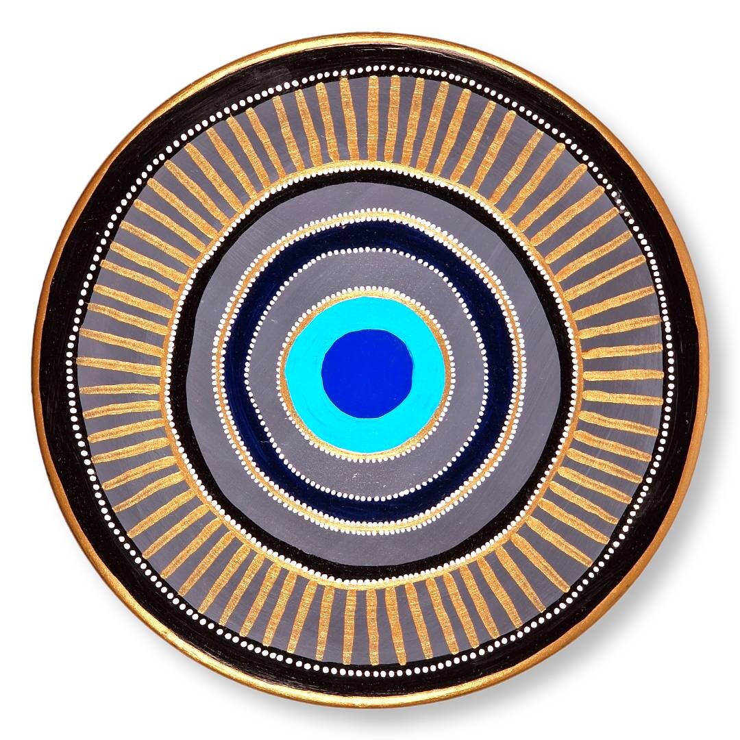 30 Cm Ceramic Plate Hand-painted With a Sophisticated Minimalist ...