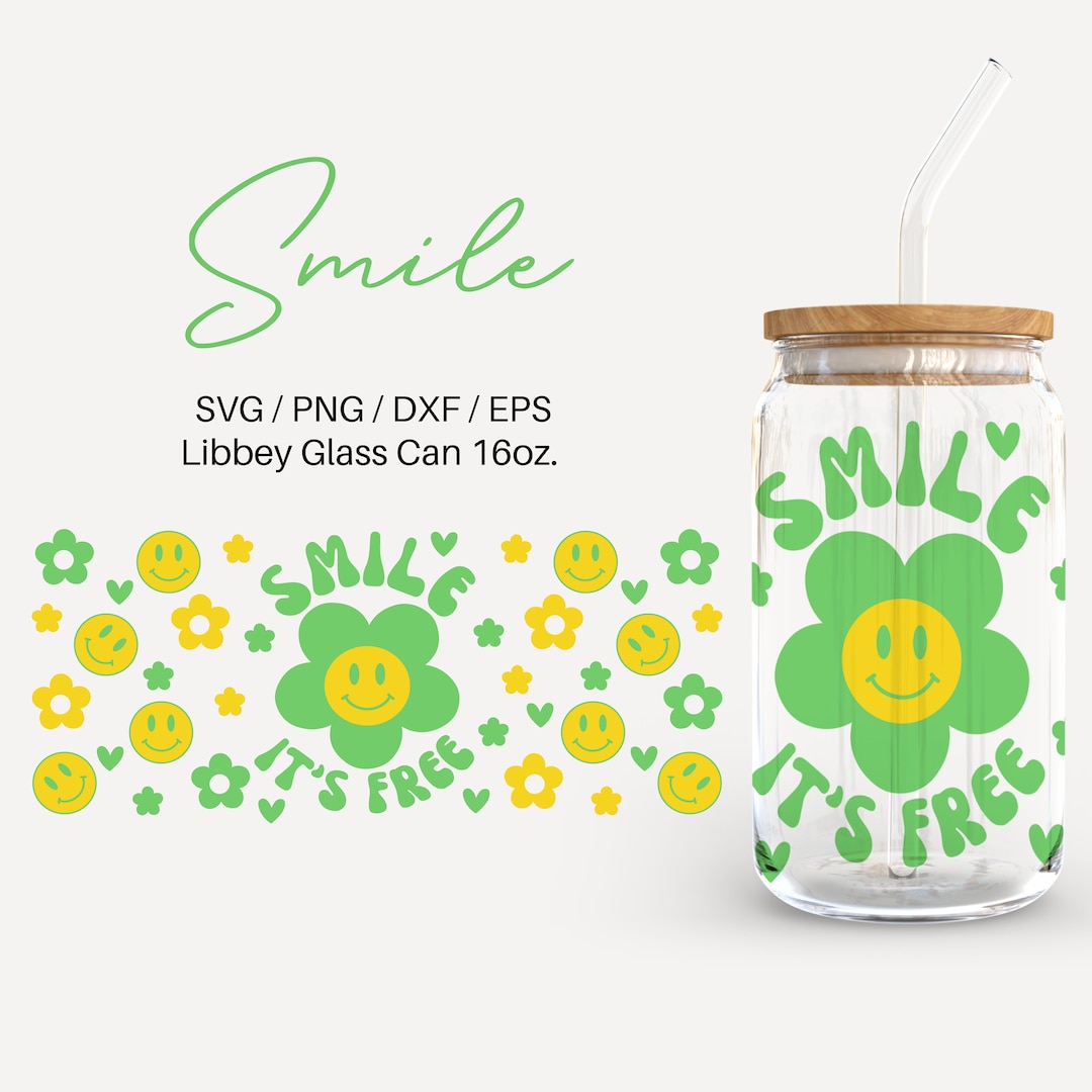 Smile Glass Cup Svg Ice Coffee Cup Png Glassware Svg Coke Glass Can ...