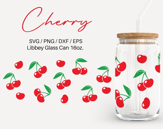 Cherry Glass Cup Svg Ice Coffee Cup Png Glassware Svg Coke Glass Can ...