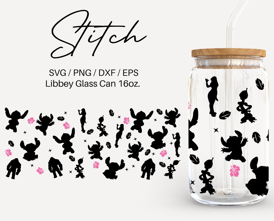 Stitch Glass Cup Svg Ice Coffee Cup Png Glassware Svg Coke Glass Can ...