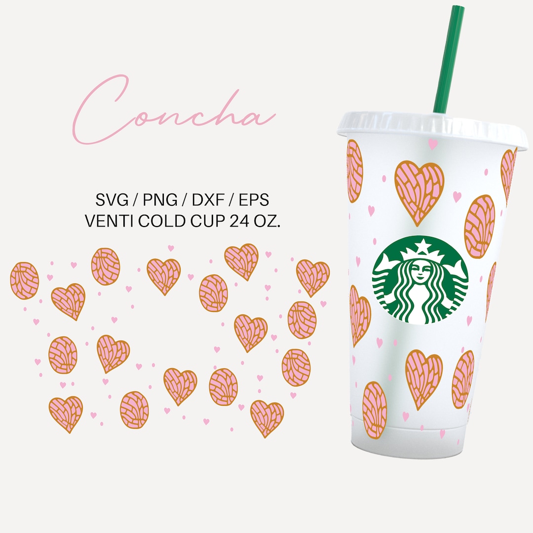 Concha Venti Cup Wrap Concha SVG Concha Cup Wrap Svg Files for Cricut ...