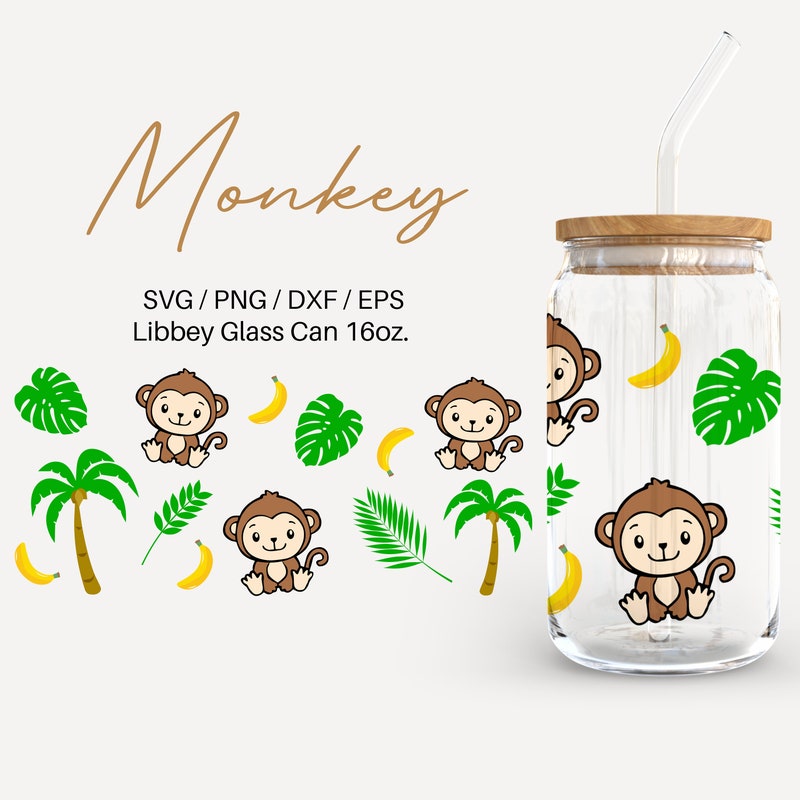 Monkey Svg - Etsy