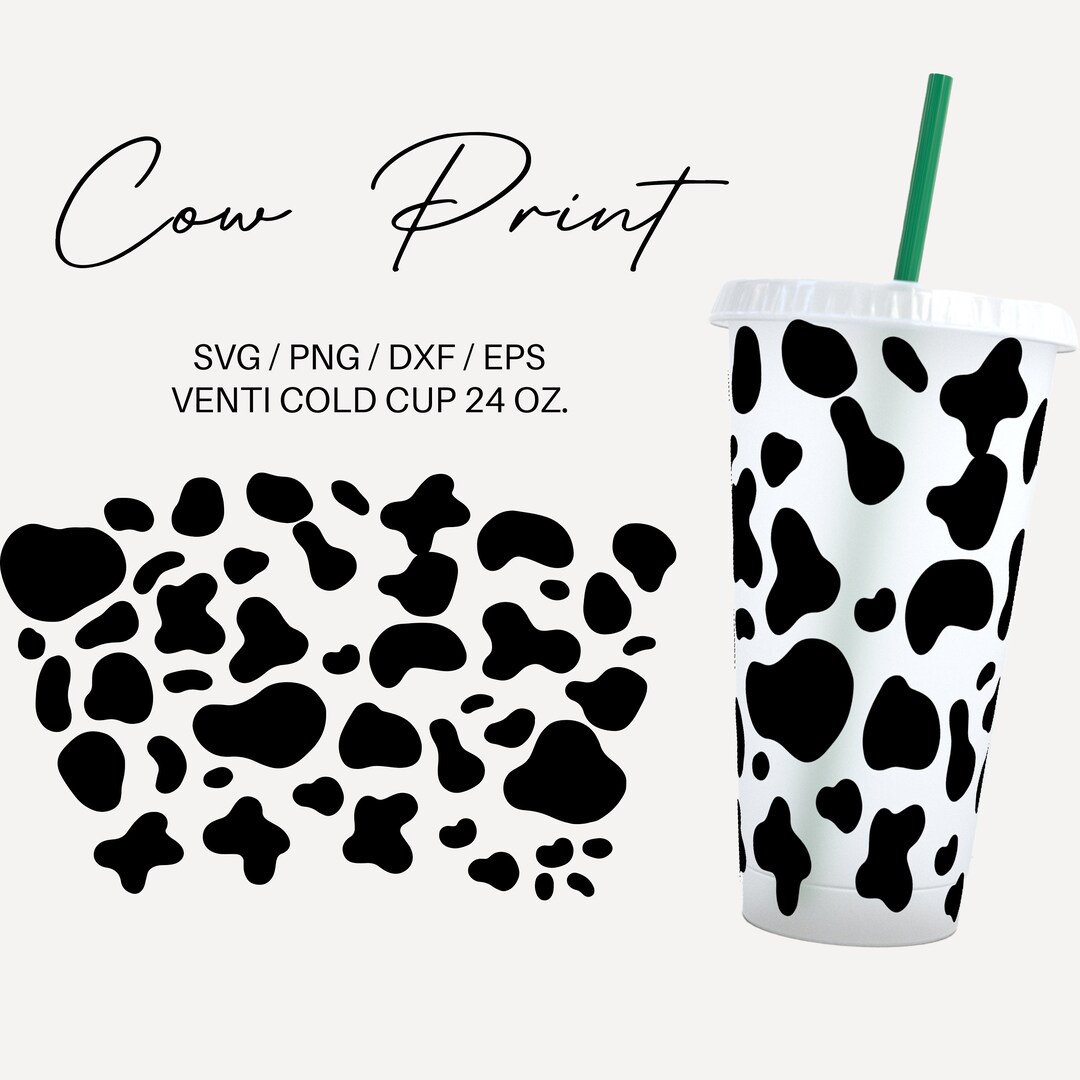 Cow Print Venti Cup Wrap Cow SVG Cow Cup Wrap Svg Files for Cricut ...