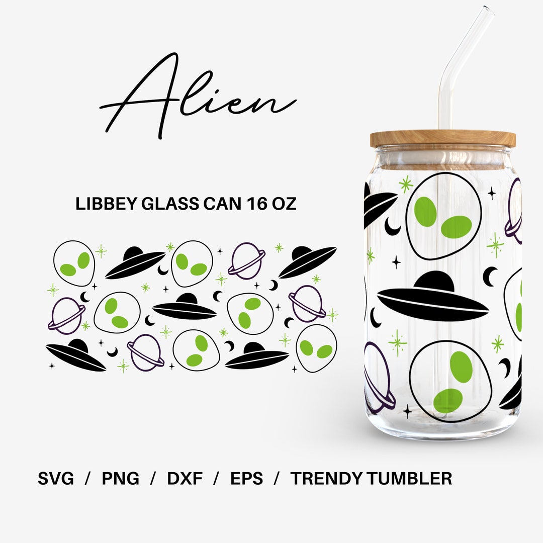 Alien Glass Cup Svg Ice Coffee Cup Png Glassware Svg Coke Glass Can ...