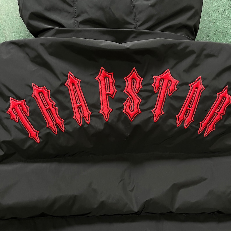 Black Trapstar Red Logo Detachable Hooded Puffer Coat Sizes - Etsy UK