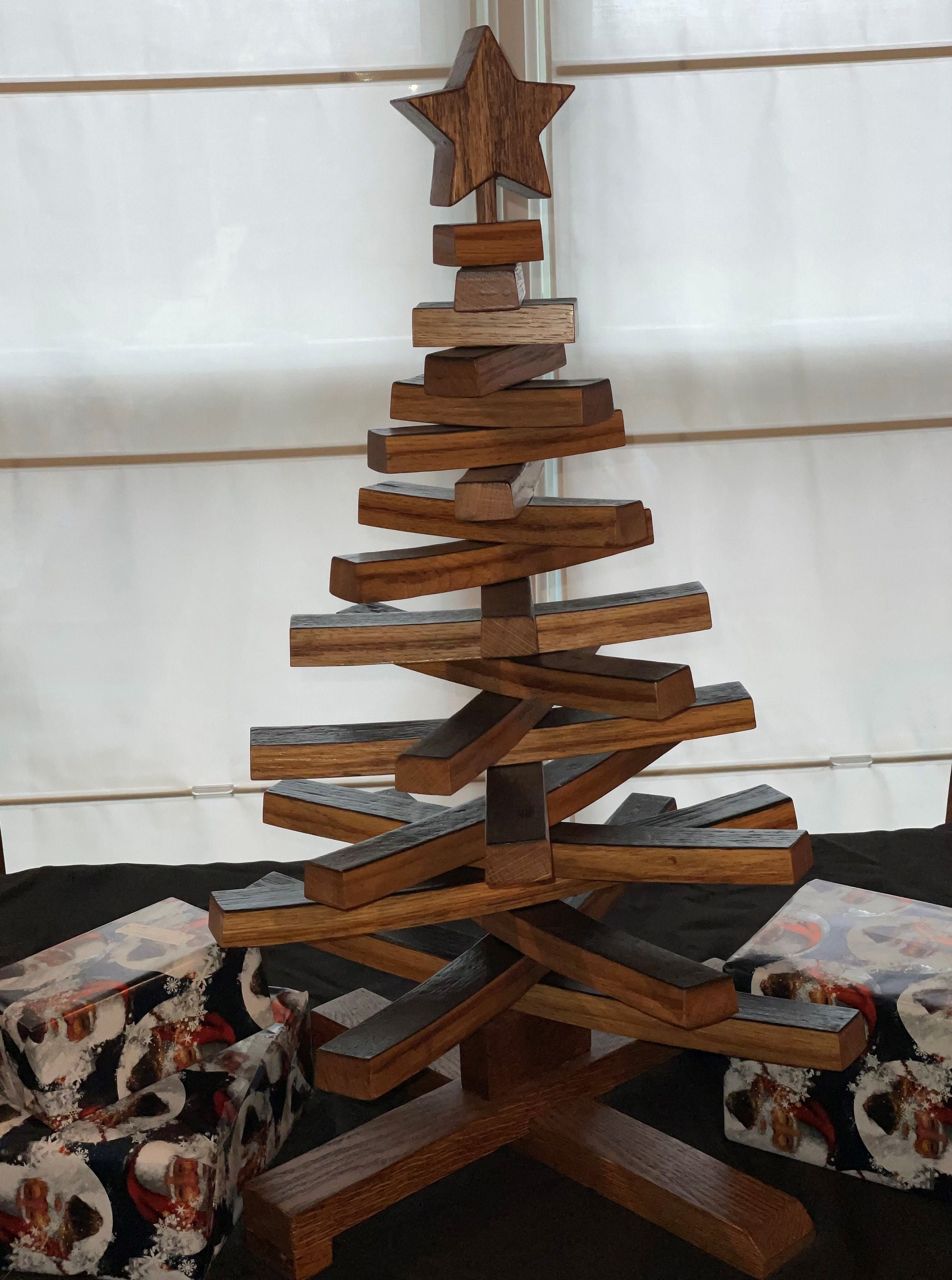 Whiskey Stave Holiday Tree Made From Recycled Whiskey Barrel Staves ...