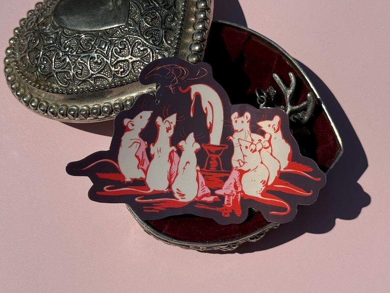 Magical Mouse Circle Illustrated Original Vinyl Sticker – Witchcore ...
