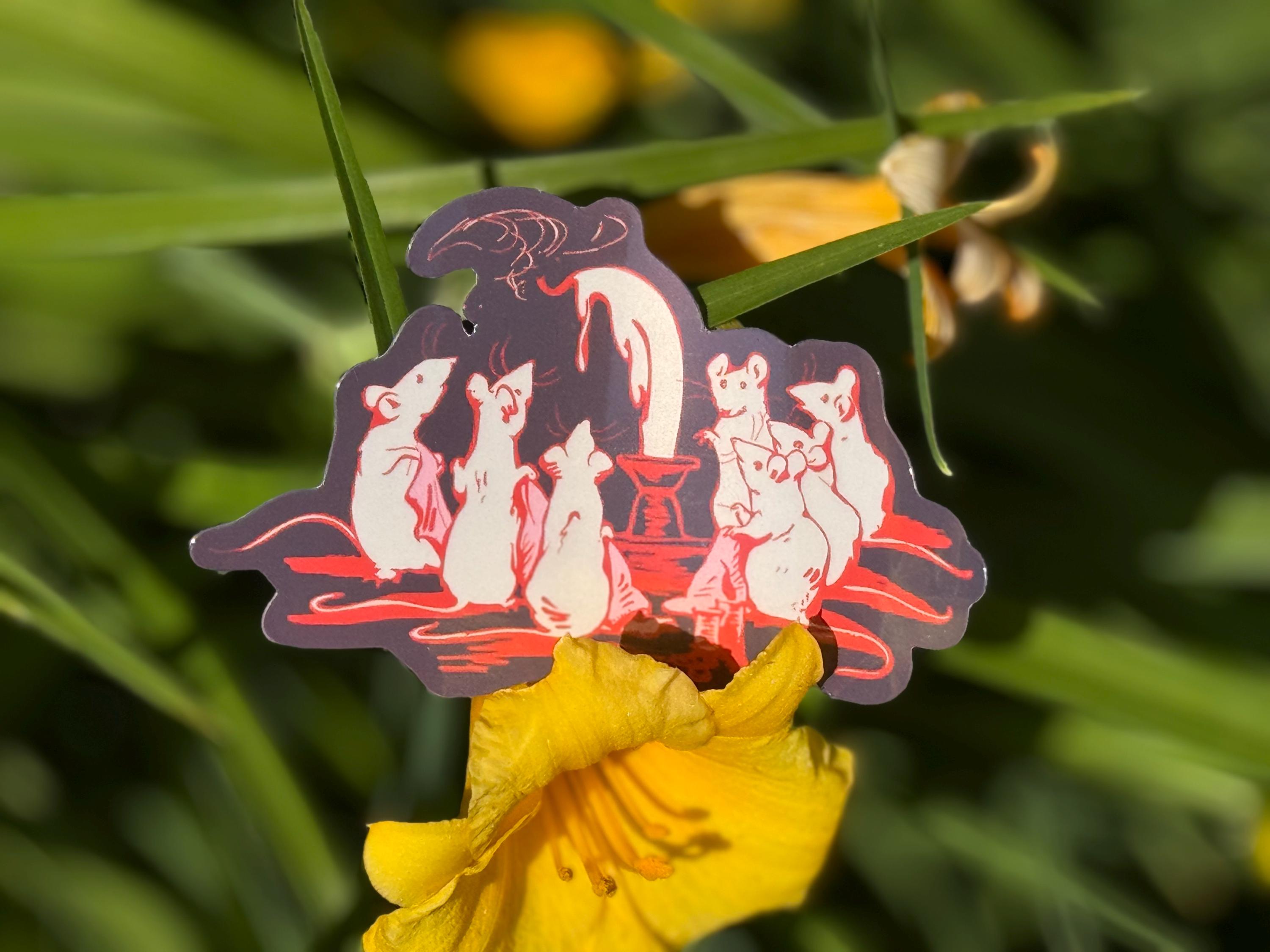 Magical Mouse Circle Illustrated Original Vinyl Sticker – Witchcore ...