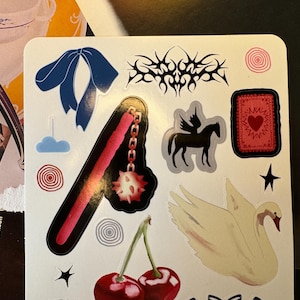 Illustrated Aesthetic Vinyl Sticker Sheet | Series 3 - Etsy