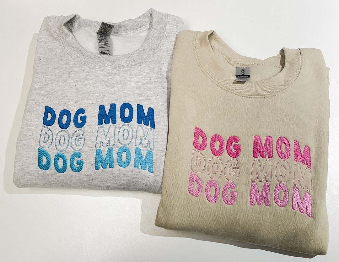 Dog Mom Sweater| Embroidered Dog Mom Sweater | Dog Mom Gift | Dog ...