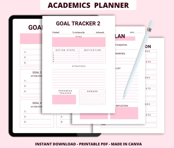 STUDENT PLANNER: Activities and Academics Planner Notebooks - Etsy