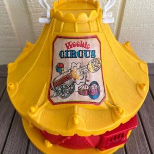 Weeble Wobble Circus Tent Play Toy Hasbro Red Yellow Vintage - Etsy