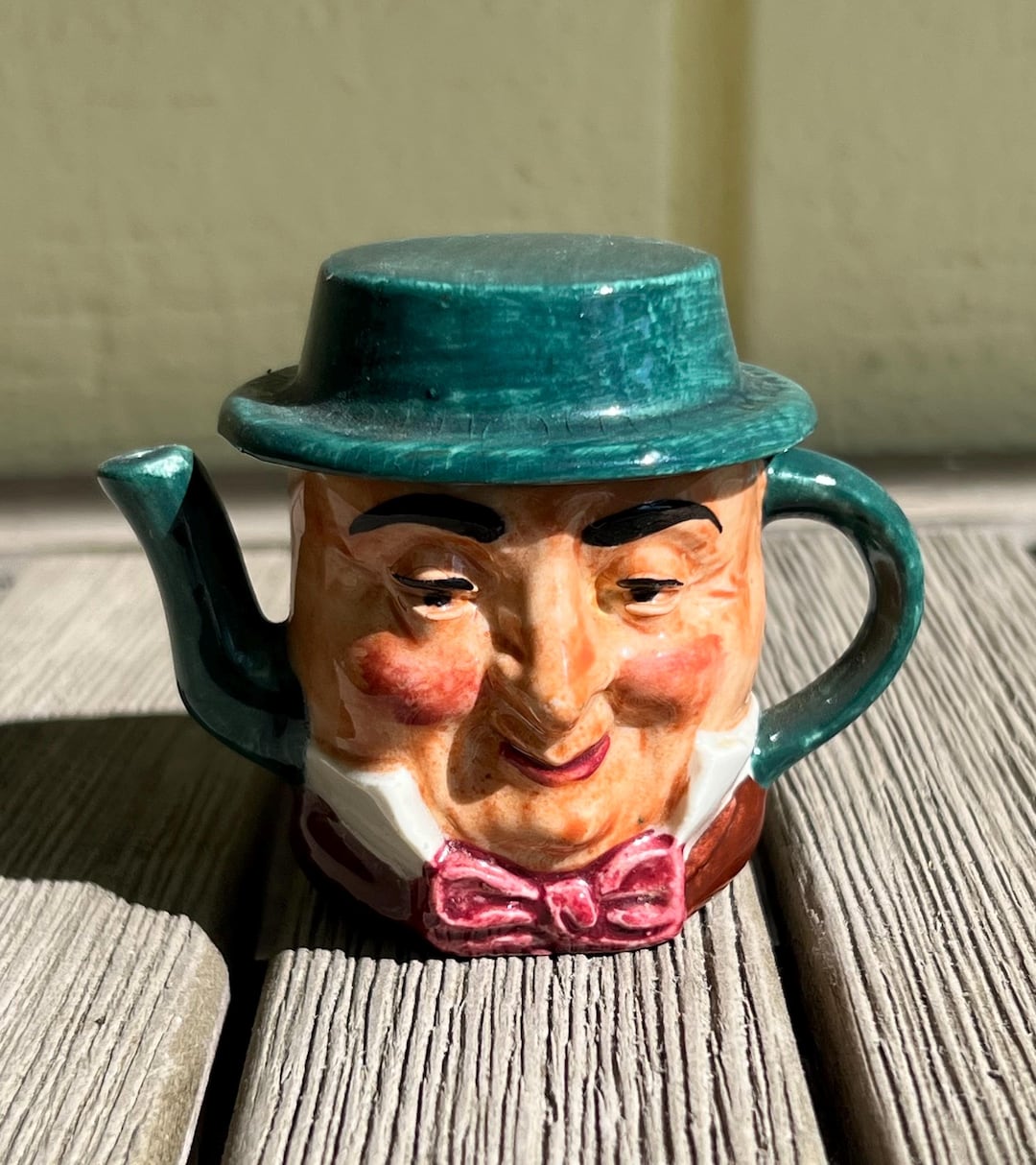 Artone Pottery Double Sided Toby Jug Mini Teapot Mr. Micawber (mr ...