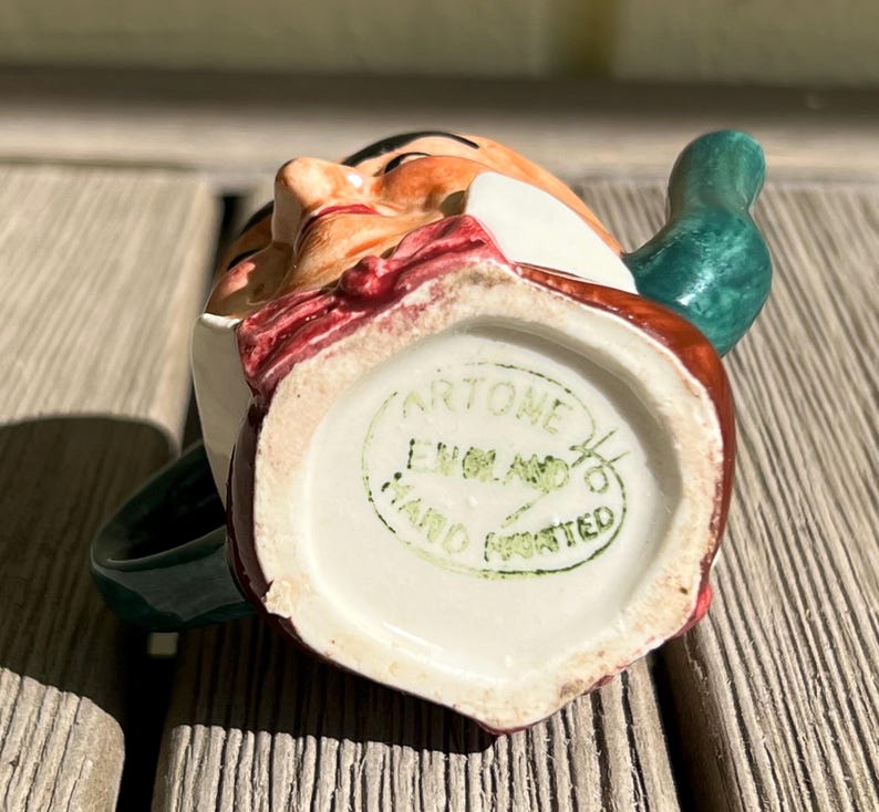 Artone Pottery Double Sided Toby Jug Mini Teapot Mr. Micawber (mr ...