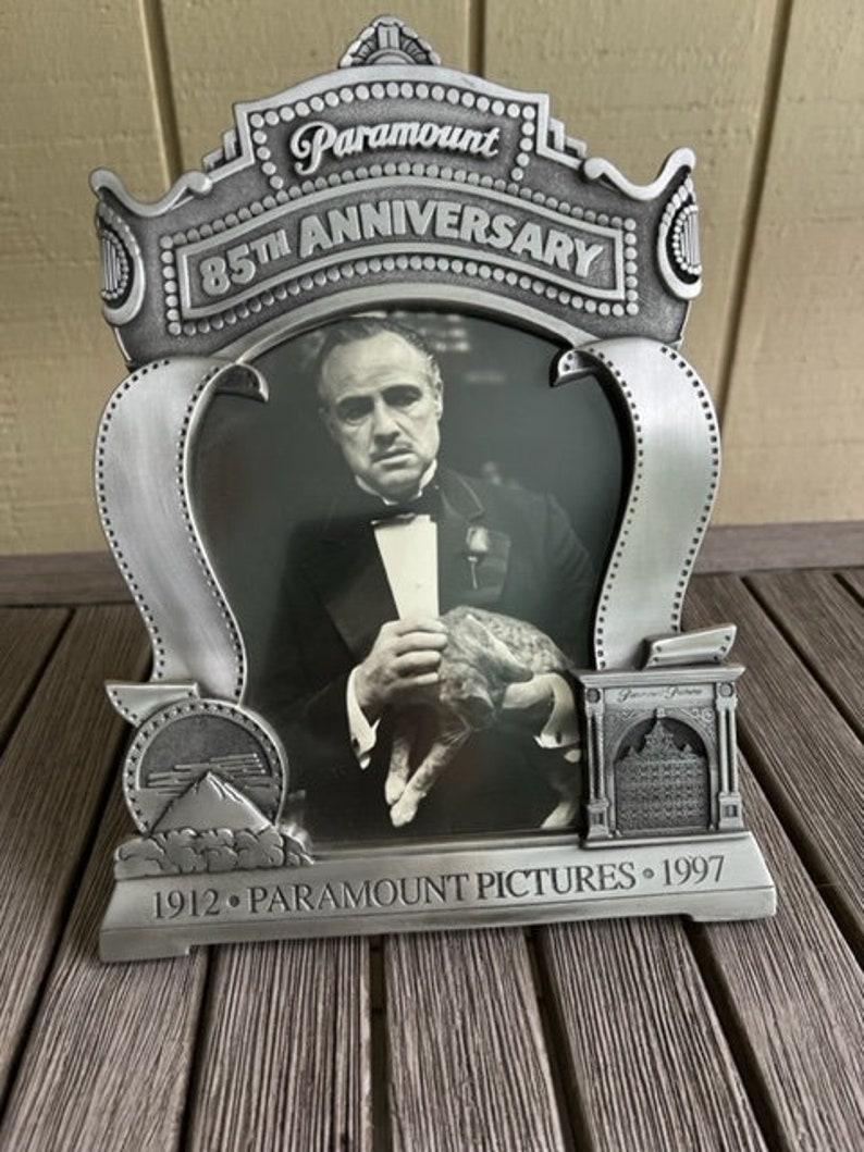 The Godfather Vito Corleone Holding Cat Photo in Frame Paramount Pics ...