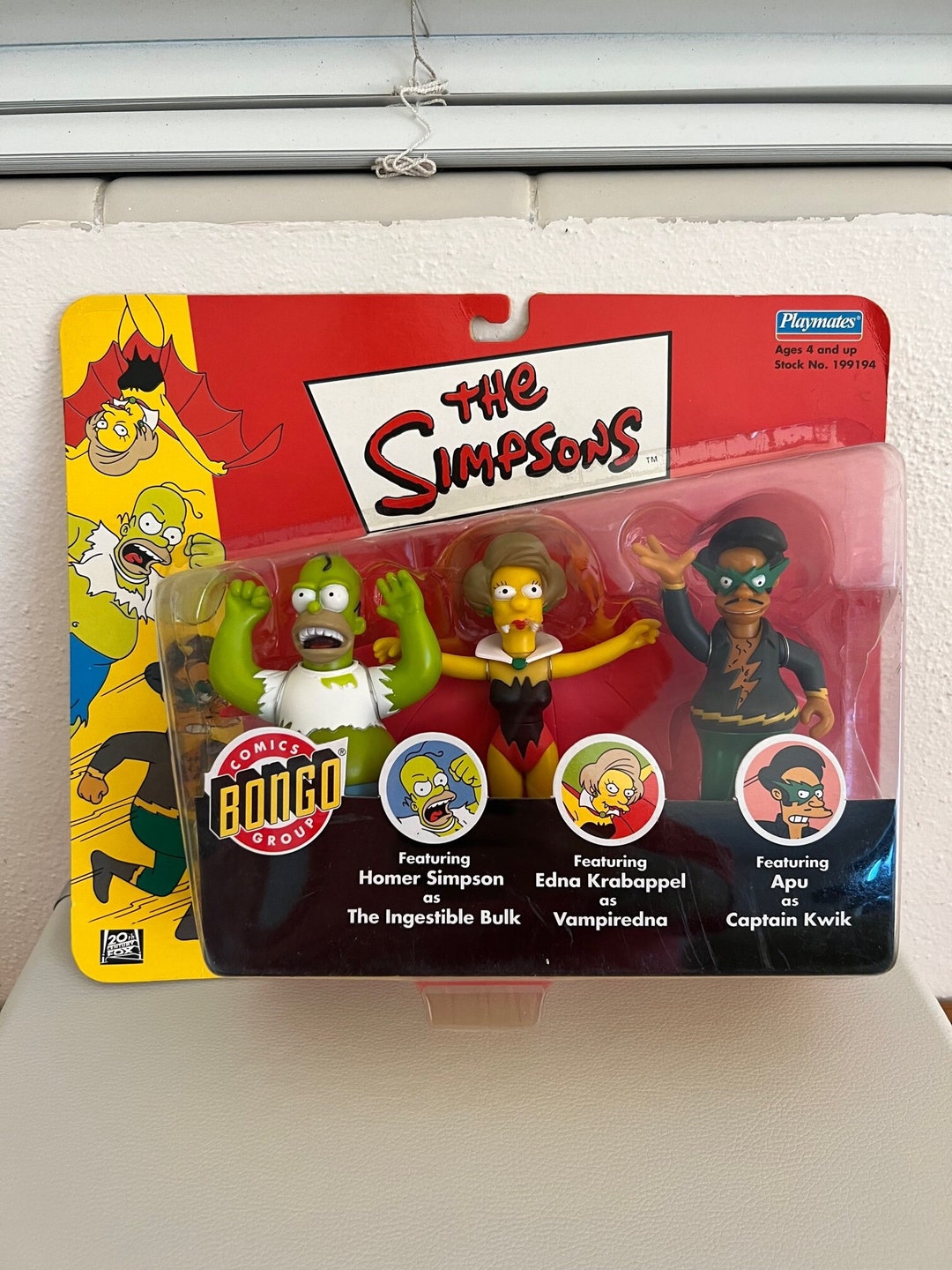 THE SIMPSONS Hulk Homer Edna Vampiredna Captain Kwik Apu Figure Set ...