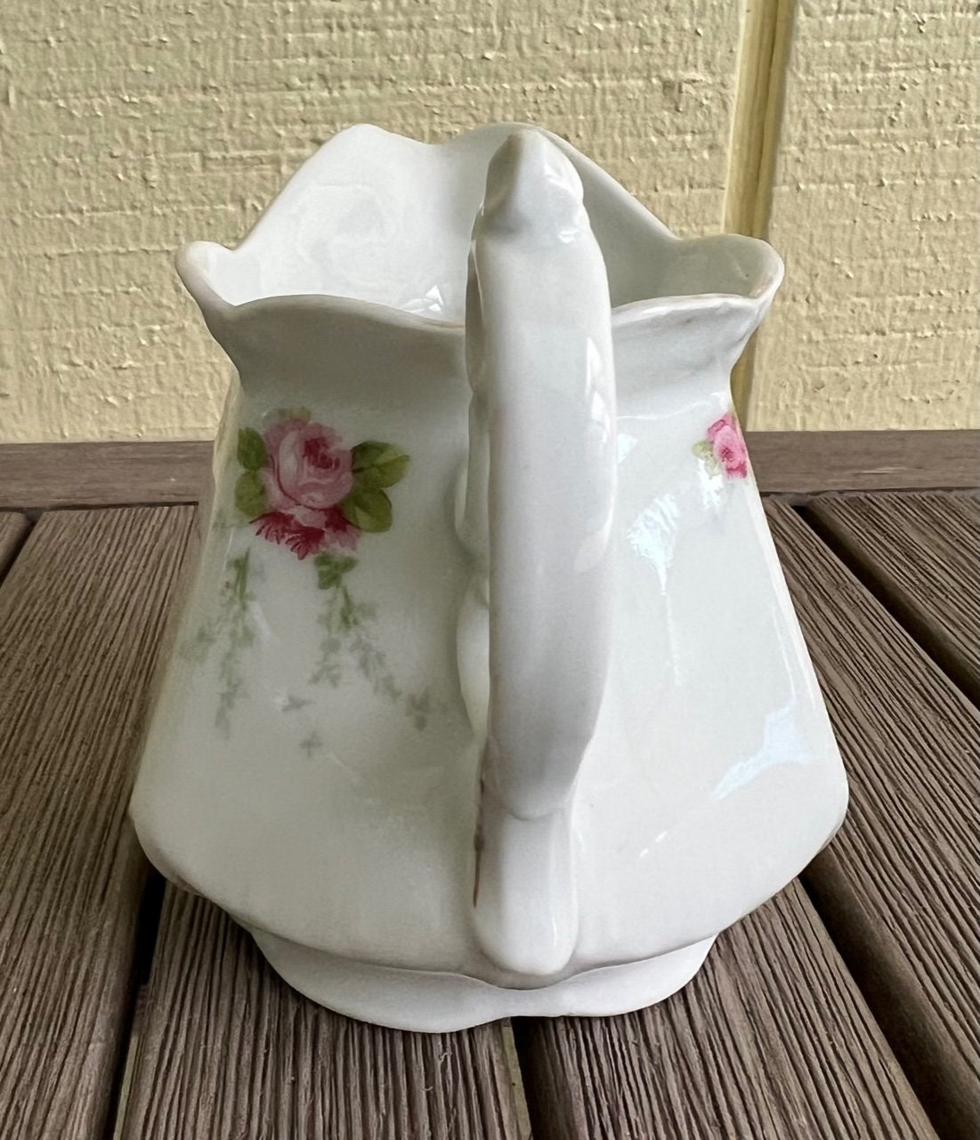 German Creamer China Pitcher Rose Pattern Vintage - Etsy