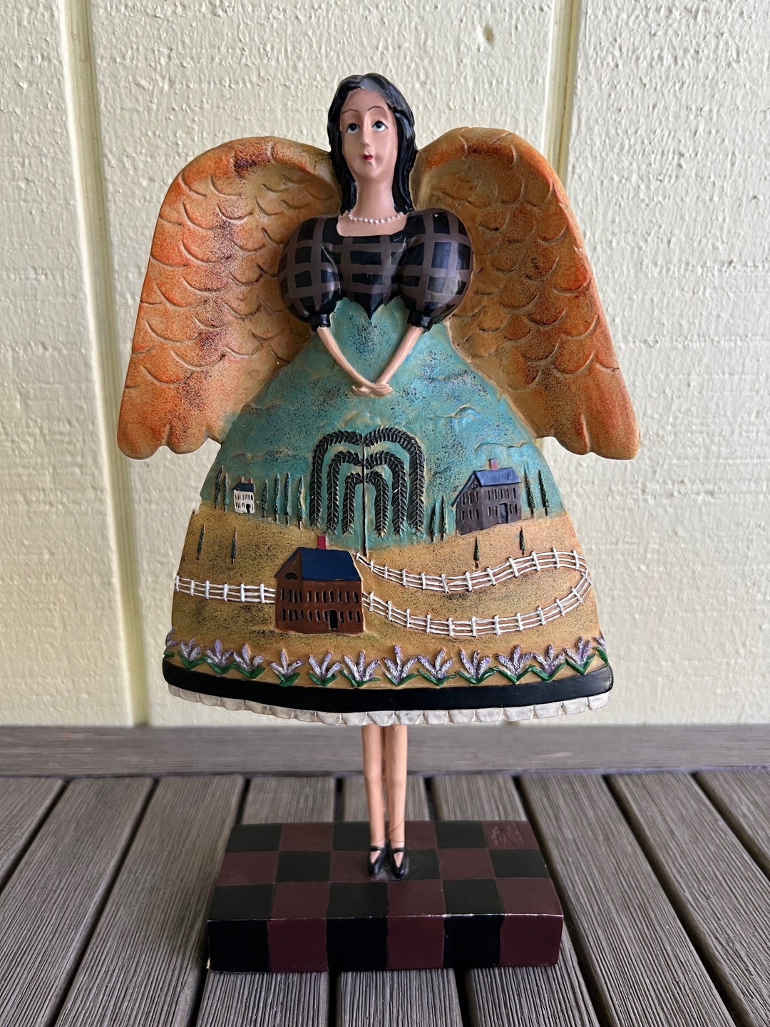 David Harden Folk Art Broken Angel Country Landscape Americana 1990s - Etsy