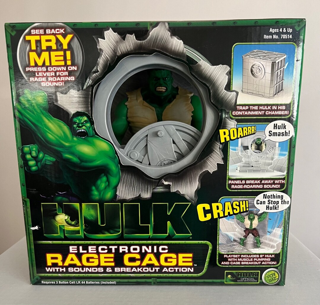 HULK Rage Cage Action Figure Electronic Playset by Toy Biz - Etsy