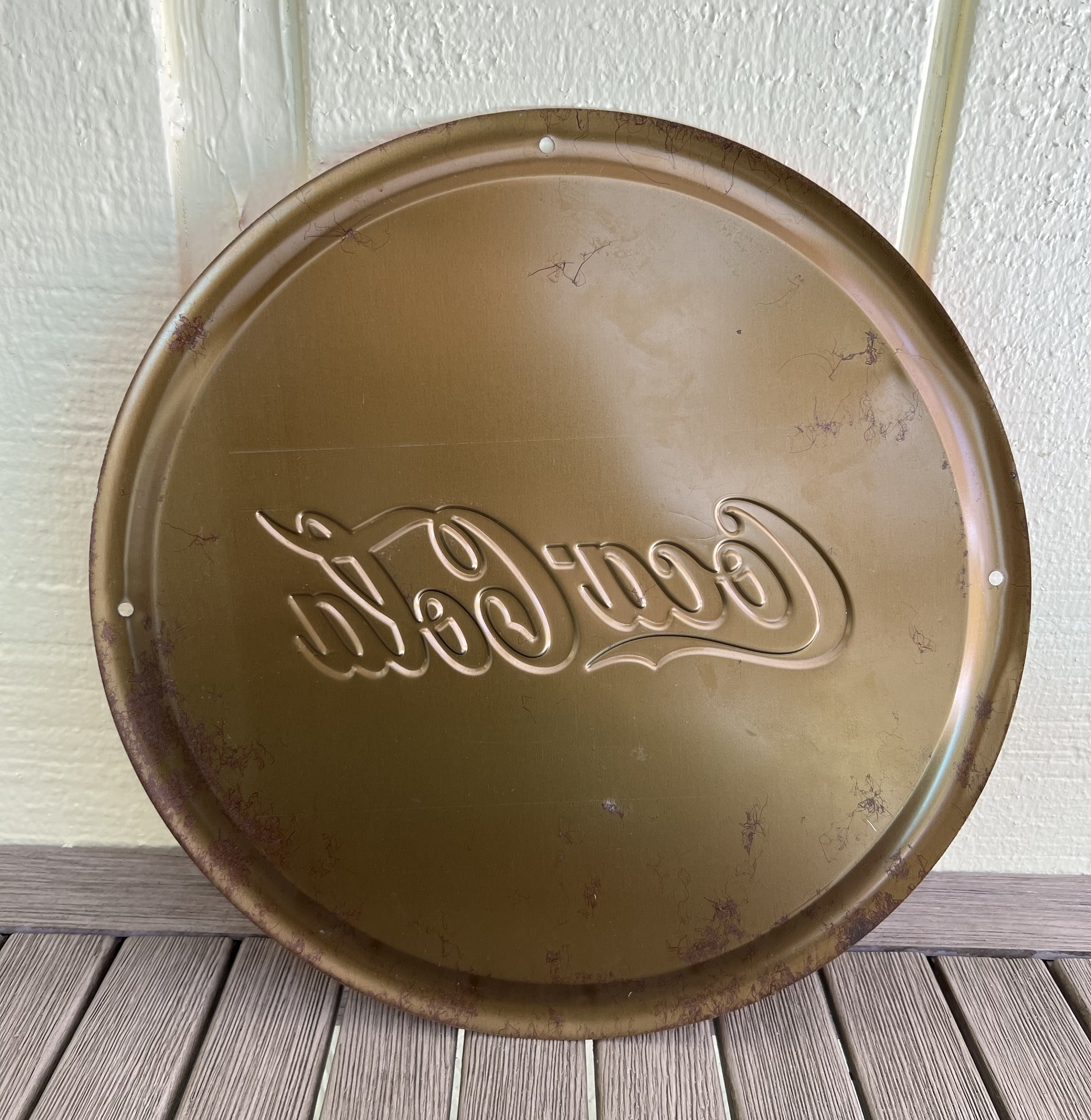 Coca-cola Coke Vintage Sign (NOT a Reproduction) - J.V. Reed Round ...