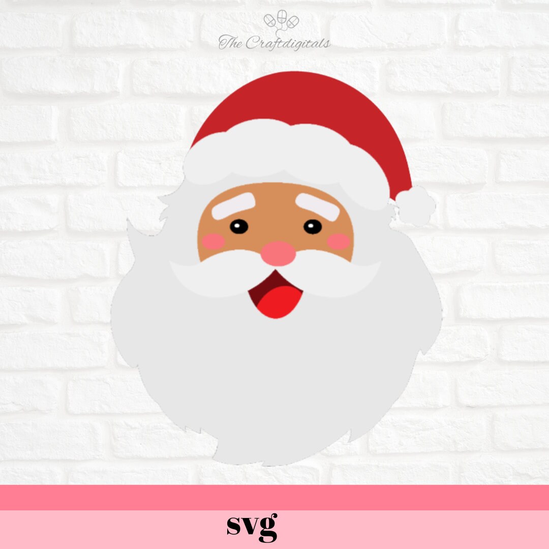 Layered Santa Svg, Santa Svg, Black Santa, Christmas Svg, Holiday Svg ...