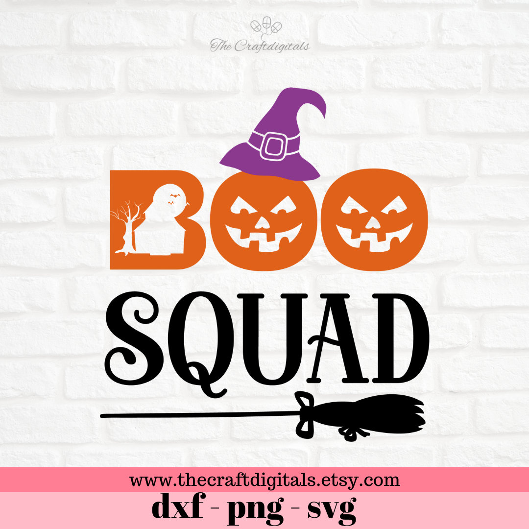 Boo Squad Svg, Boo Svg, Halloween Svg, Halloween Files - Etsy