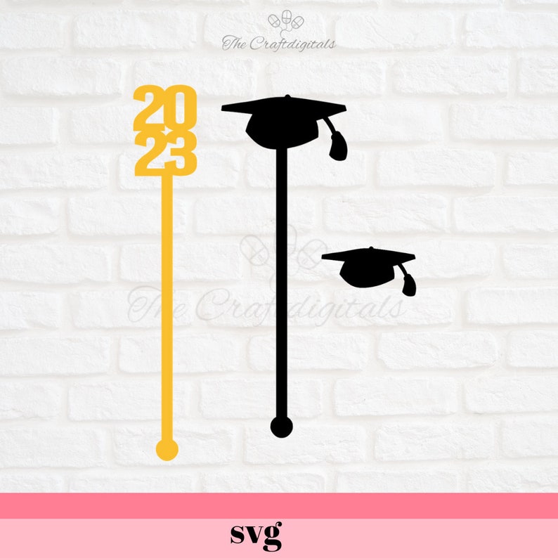 Graduation Cupcake Topper Svg, Graduation Stir Sticks, Graduation Drink ...